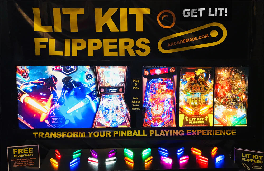 Lit Kit Flippers at Texas Pinball Festival – ArcadeMade.com